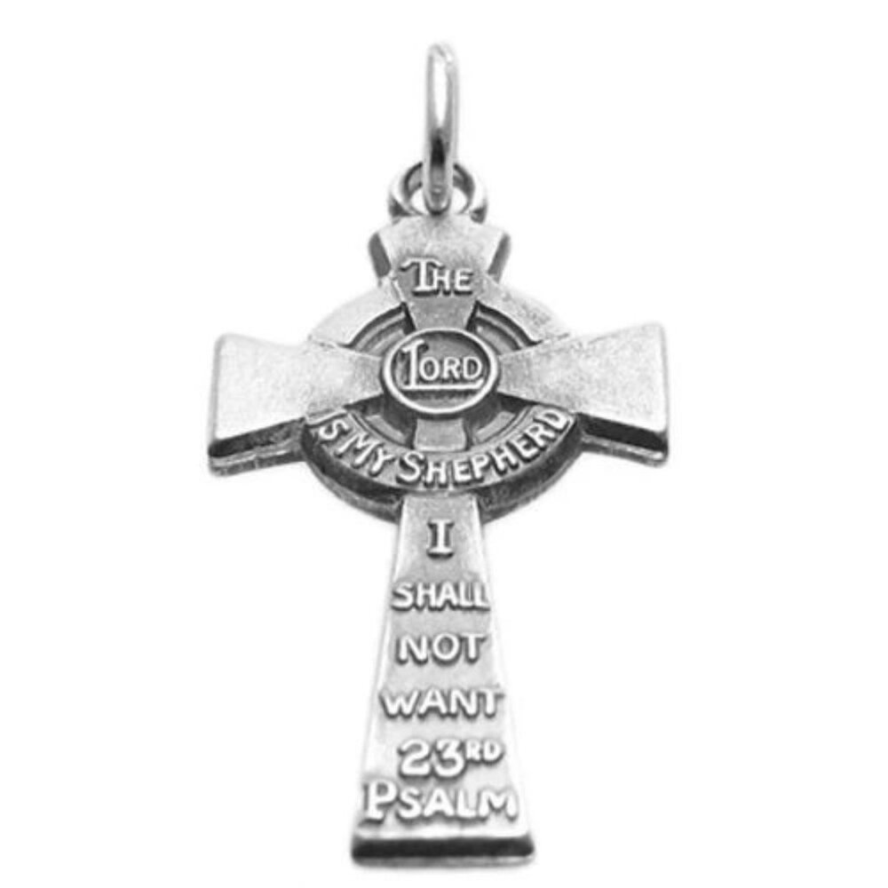 Psalm 23 "The Lord Is My Shepherd" Cross Charm In Ste… - Gem
